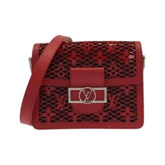 Louis Vuitton Pre-owned Monogram Lace Dauphine Mini Schultertasche - - Pre-owned - Damen - Rot - ONE SIZE