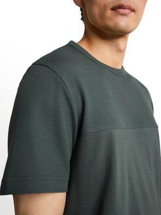 Tom Tailor Kurzarmshirt TOM TAILOR, Herren, Gr. XXL, gr&uuml;n (schwarzest olive), Single Jersey, Obermaterial: 100% Baumwolle, unifarben, regular fit h&uuml;ftbedeckend, 