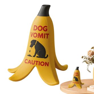 Generic FAKE Spion -Schild - 3D Banana Peel Katze Hundeverzierung, lustige W&uuml;rfel Warnung Plakette f&uuml;r Wohnkultur B&uuml;cherregal Schreibtisch Nightstand Schlafzi