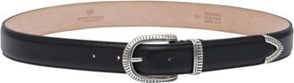 Adriano Meneghetti Homme, Accessoires, Noir, Taille: 100 CM Ceinture Classique en Cuir