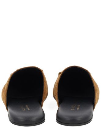 Gucci Clamp Fastening Calfskin Sandal - Brown