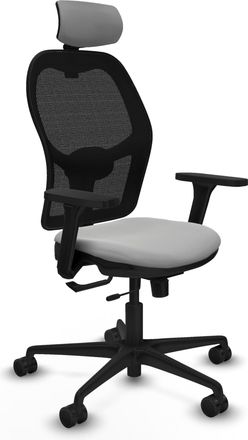 Piqueras y Crespo Ergonomischer Lumbalstuhl Jorquera mit 3D-Armlehnen und Kopfteil, h&ouml;henverstellbar und neigbar. Ausgestattet mit Syncro/Traslack und eingespritztem Sc