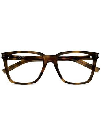 Saint Laurent Eyewear lunettes de vue rectangulaires - Marron