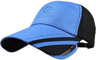 Feoya Casquette de Baseball Unisext Visière Réglable Chapeau de Soleil Femme Homme Lègére Séchage Rapide pour Sports Pêche Couleur Bleu