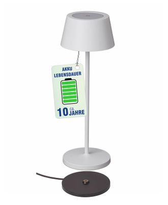 Maul Maul Akku Tischleuchte MAULnina | Tischlampe kabellos mit langlebigem Akku | Tischlampe aufladbar bis zu 10h Beleuchtung | Lampe dimmbar für Schreibti