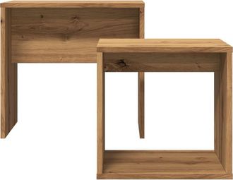 Generic Couchtisch-Set, 2-teiliges Nesting-Design mit Offenem Staufach f&uuml;r den Modernen Einsatz Im Wohnzimmer, Schlafzimmer oder B&uuml;ro (Handwerklich gefertigte