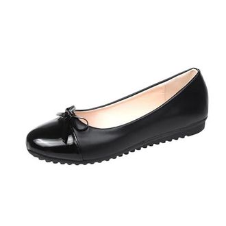 Generic Ballerines d&eacute;contract&eacute;es &agrave; bout rond pour femme - Confortables, l&eacute;g&egrave;res et &eacute;l&eacute;gantes - Pour le travail et les f&ecirc;tes, Noir, 39.5 EU