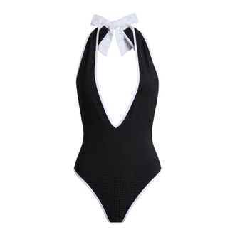 Balmain Femme, Maillots de bain, Noir, Taille: 34 FR Maillot de bain Monogram Lycra