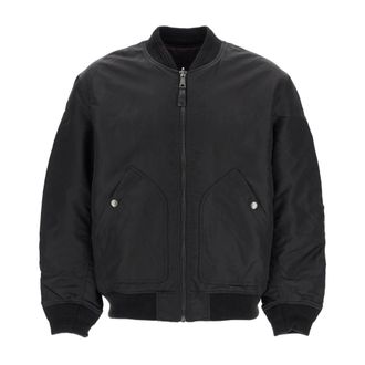 Diesel Homme, Vestes, Noir, Taille: S Blouson aviateur noir en nylon avec fermeture éclair