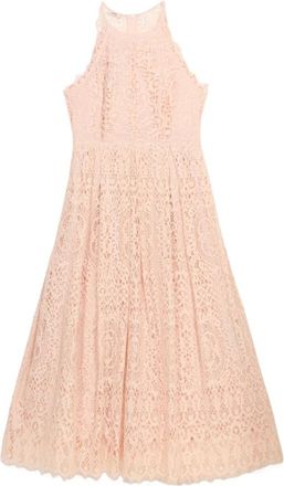 Oltre Femme, Robes, Rose, Taille: 48 FR Robe midi en dentelle de coton mélangé