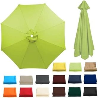 Generic Parasol Housses Pour Parasols de Jardin, 2 M, 2,3 M, 2,5 M, 2,7 M, 3 M, 3,5 M, 6 M, 8 Bras, Protection Uv, Convient Pour Le Jardin, Vert Gazon, 3 M (9