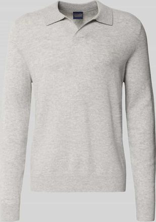 Christian Berg Strickpullover mit Polokragen und V-Ausschnitt