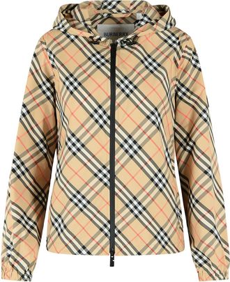 Burberry Veste en polyester Sabbia beige &agrave; carreaux Burberry Salcombe