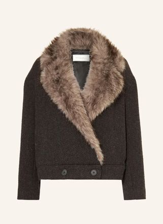Antonelli Antonelli Firenze Jacke Mit Kunstfell grau