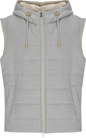 Lubiam Homme, Vestes, Gris, Taille: L Veste sans Manches &agrave; Capuche