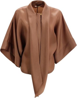 Alberta Ferretti Femme, Blouses et Chemises, Brun, Taille: 38 FR Blouses