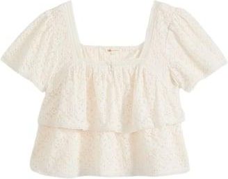 Levi's Blouse Dom &agrave; dentelle en coton m&eacute;lang&eacute;