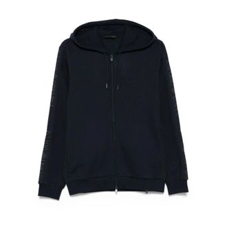 Emporio Armani Blaue Seiden & Nylon Pullover - - Sweatshirts & Hoodies - Herren - Blau - M