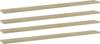Generic 4X B&uuml;cherregal, Brett Wandboard, Wandregal Regal, Regalboden Wand, Board Ablage, H&auml;ngeregal, Schweberegal, Holzwerkstoff (Wei&szlig; 40x10x1,5cm) (100 x 10 