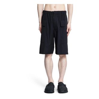 Jil Sander Homme, Shorts, Noir, Taille: S Short Casual en Popeline de Coton Noir