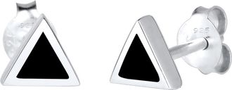 Elli Ohrringe Damen Dreieck Geo Basic Trend Emaille in 925 Sterling Silber