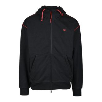 Diesel Herren, Sweatshirts & Hoodies, Schwarzk, 2XLGröße