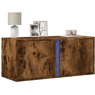 vidaXL Vidaxl - TV-Wandschrank mit LED-Beleuchtung R&auml;uchereiche 80x31x35 cm