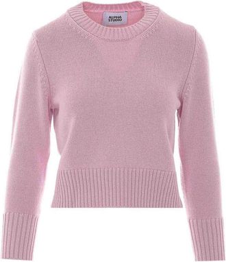 Alpha Studio Pull Col Rond - Rose