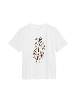 Comma Kurzarmshirt T-Shirt Artwork T-Shirt