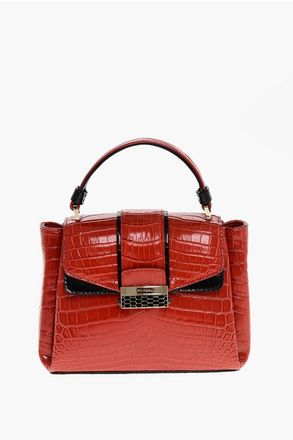 Bulgari Crocodile Leather SERPENTI IN LOVE Hand Bag size Unica