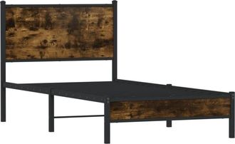 vidaXL Metallbett ohne Matratze R&auml;uchereiche 90x200 cm Vidaxl