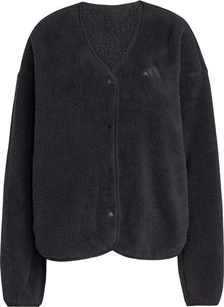 adidas Womens Future Icons 3-Streifen Fleece Strickjacke Black S