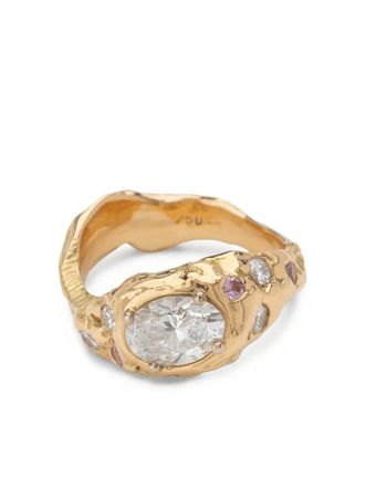 Nadia Shelbaya 18kt yellow gold Lagoa diamond ring