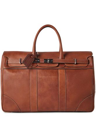 Brunello Cucinelli sac de voyage Weekender Country - Marron