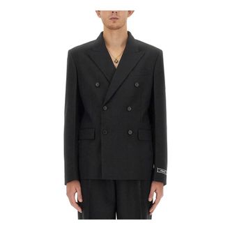 Versace Formal Jacket Wollstoff - - Jackets - Herren - Schwarzk - L