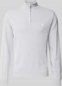 Review Troyer mit Logo-Stitching und kurzem Rei&szlig;verschluss