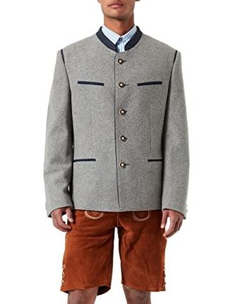 Stockerpoint Jacke Stachus Trachtenjacken, Gris (Hellgrau-Blau Hellgrau-Blau), Small (Taille Fabricant: 48) Homme