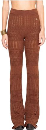 Akep Femme, Pantalons, Brun, Taille: 36 FR Wide Pantalons