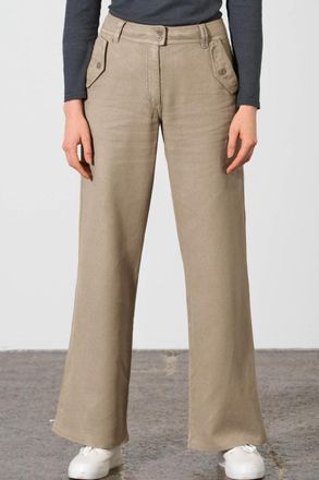 Hempage Hempage Damen vegan Palazzohose High-Rise Grit Beige