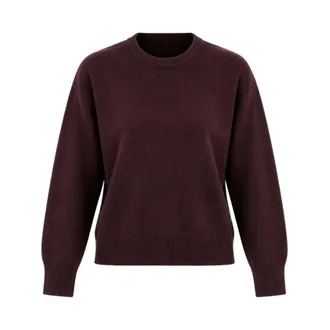 SOLOTRE Strickpullover mit Rundhalsausschnitt - - Knitwear - Damen - Braun - XL