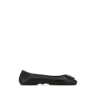 Tory Burch Schwarze Nappa-Leder Minnie Ballerinas - - Shoes - Damen - Schwarzk - 36 1/2 EU
