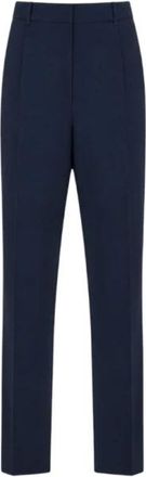 Elisabetta Franchi Pantalon Gabardine &agrave; Pinces - Femme - Pantalons - Bleu - Taille: 40 FR