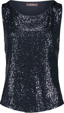 Vera Mont Damen Pailletten-Top ohne Arm 46, Night Sky