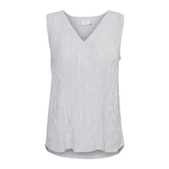 Kaffe Haut &agrave; Rayures Col en V Silhouette Classique - Femme - Tops - Multicolore - Taille: 46 FR