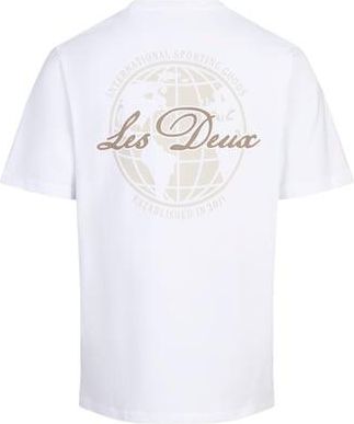 Les Deux Tee-shirt droit uni &agrave; d&eacute;tail serigraphi&eacute;