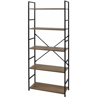 Toilinux Toilinux - Etag&egrave;re droite large 5 niveaux en M&eacute;tal et mdf