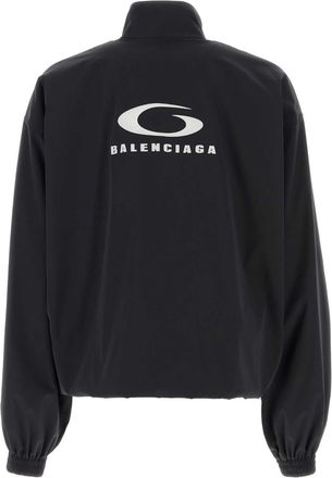 Balenciaga Washed Black Giacche E Gilet Jacket