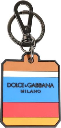 Dolce & Gabbana Homme, Accessoires, Multicolore, Taille: ONE Size Porte-clés Multicolore avec Logo en Caoutchouc