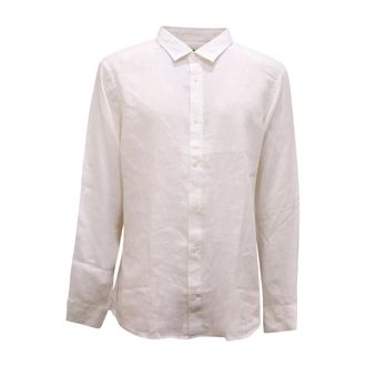 Armani Regular Fit Leinenhemd - - Shirts - Herren - Wei&szlig; - 2XL