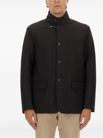 Fay veste crop &agrave; poches &agrave; rabat - Noir